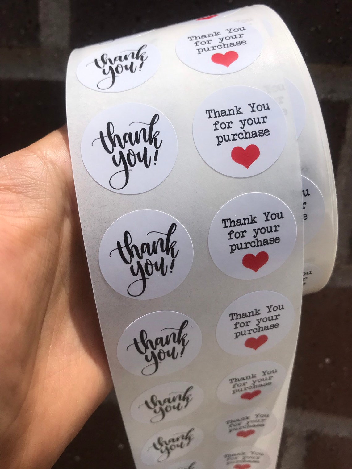 Cute Thank You Stickers, Thank You for Your Purchase, Thank You Labels ...