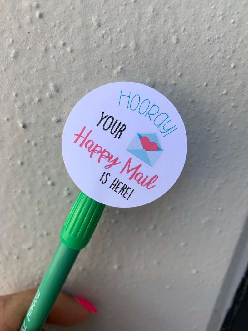 Hooray Happy Mail Stickers,happy Mail Labels, Happy Mail Stickers, Cute ...