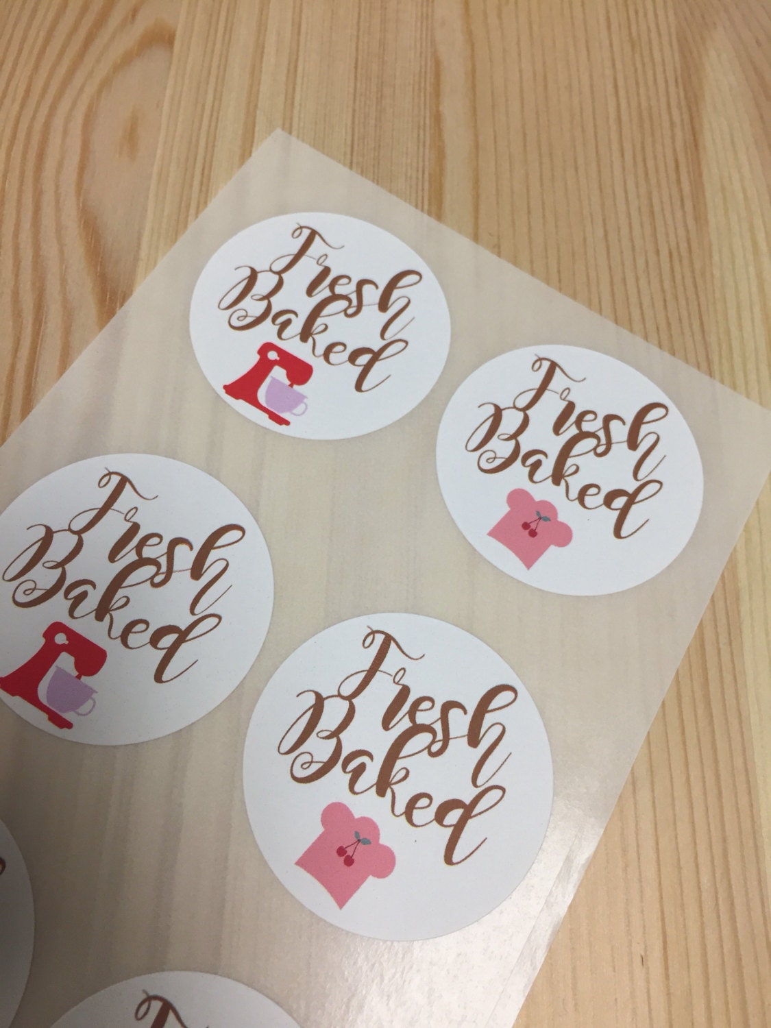 Fresh baked stickersbakery stickers custom labels custom | Etsy