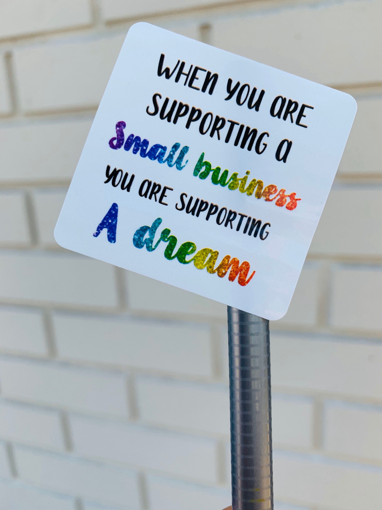 Support Small Business Labels, Rainbow Text, Square Stickers - Etsy