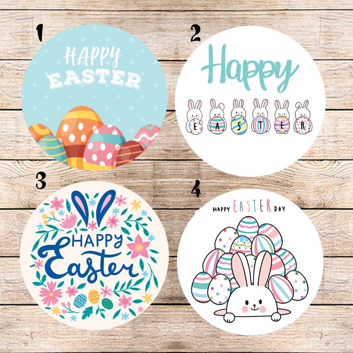 Easter Labels Easter Stickers Cute Bunny Labels Cute Easter - Etsy
