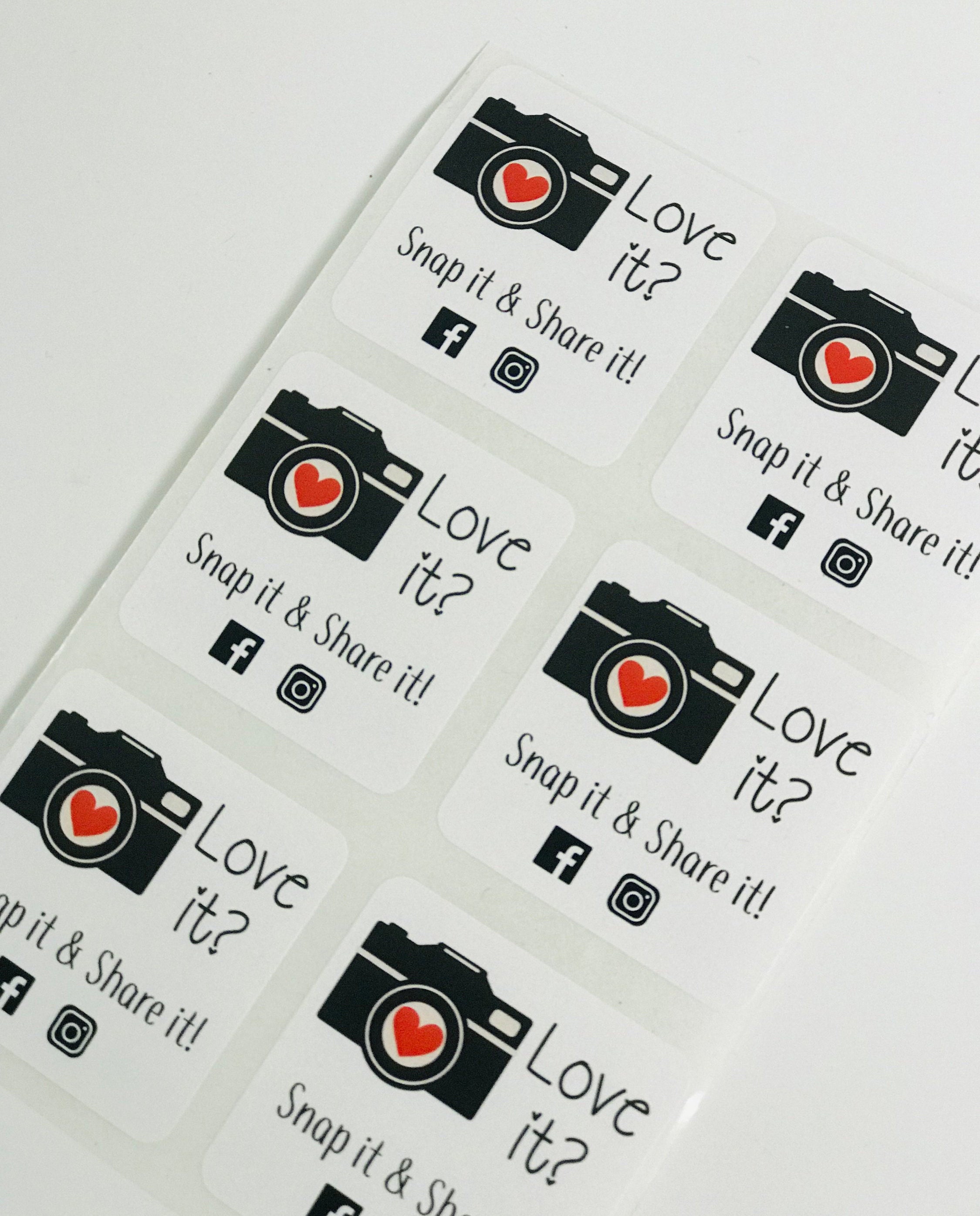 Social Media Stickers, Love It Snap It Share It, Happy Mail Stickers - Etsy