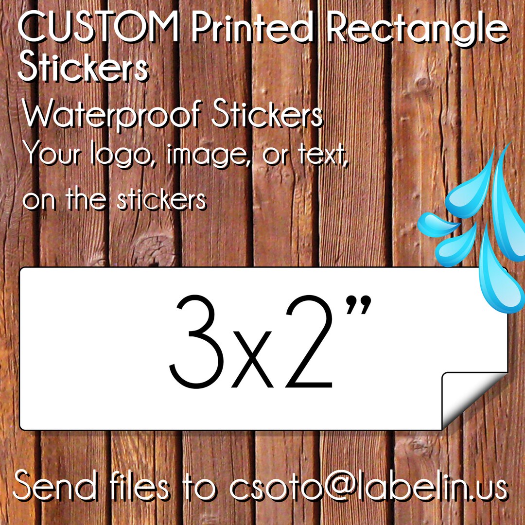 Waterproof Labels,custom Waterproof Stickers, Custom Labels,rectangle ...