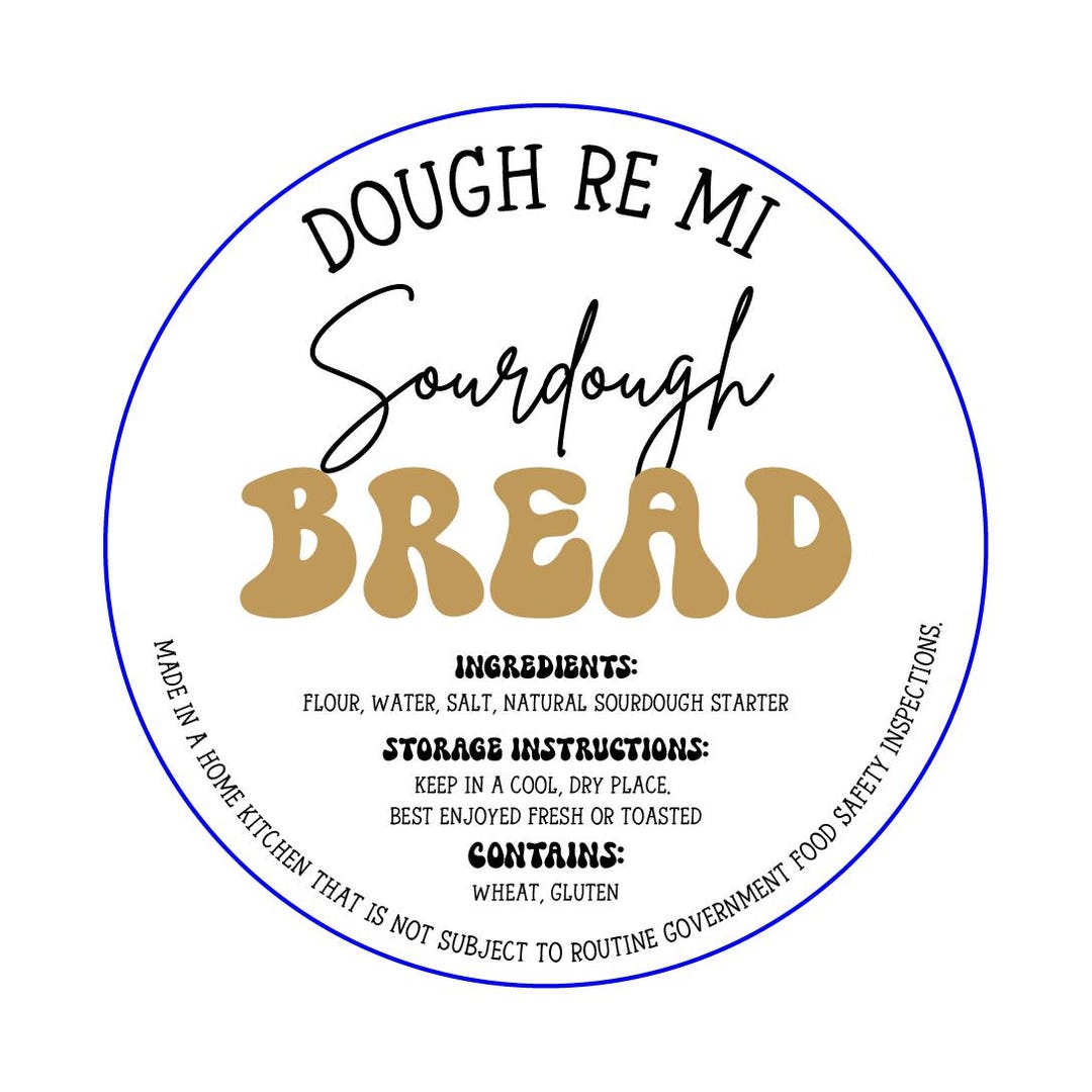 Custom Sourdough Bread Labels – Personalized Bakery Stickers – Cottage ...