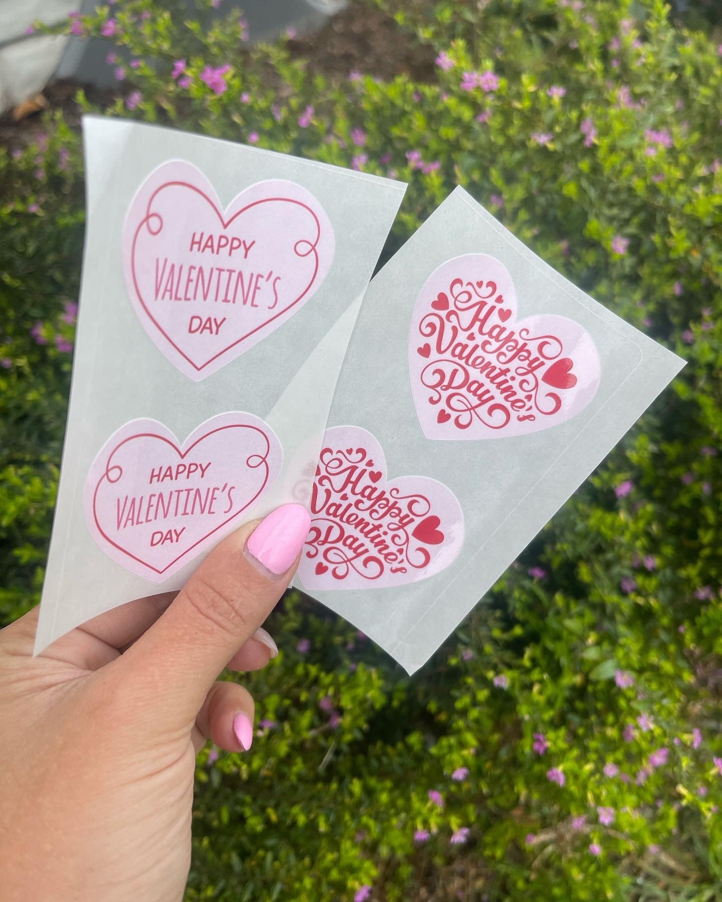 Heart Shape Happy Valentine's Day Stickers | 2x2 Labels - Etsy