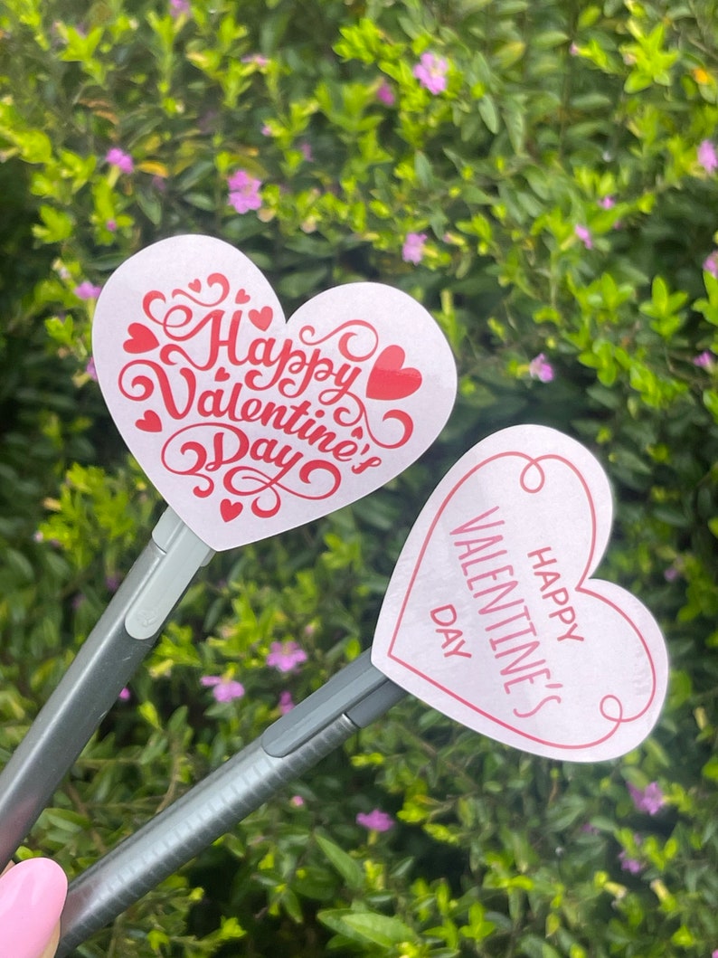Heart Labels 2x2 Happy Velntine's Labels Heart Shape - Etsy