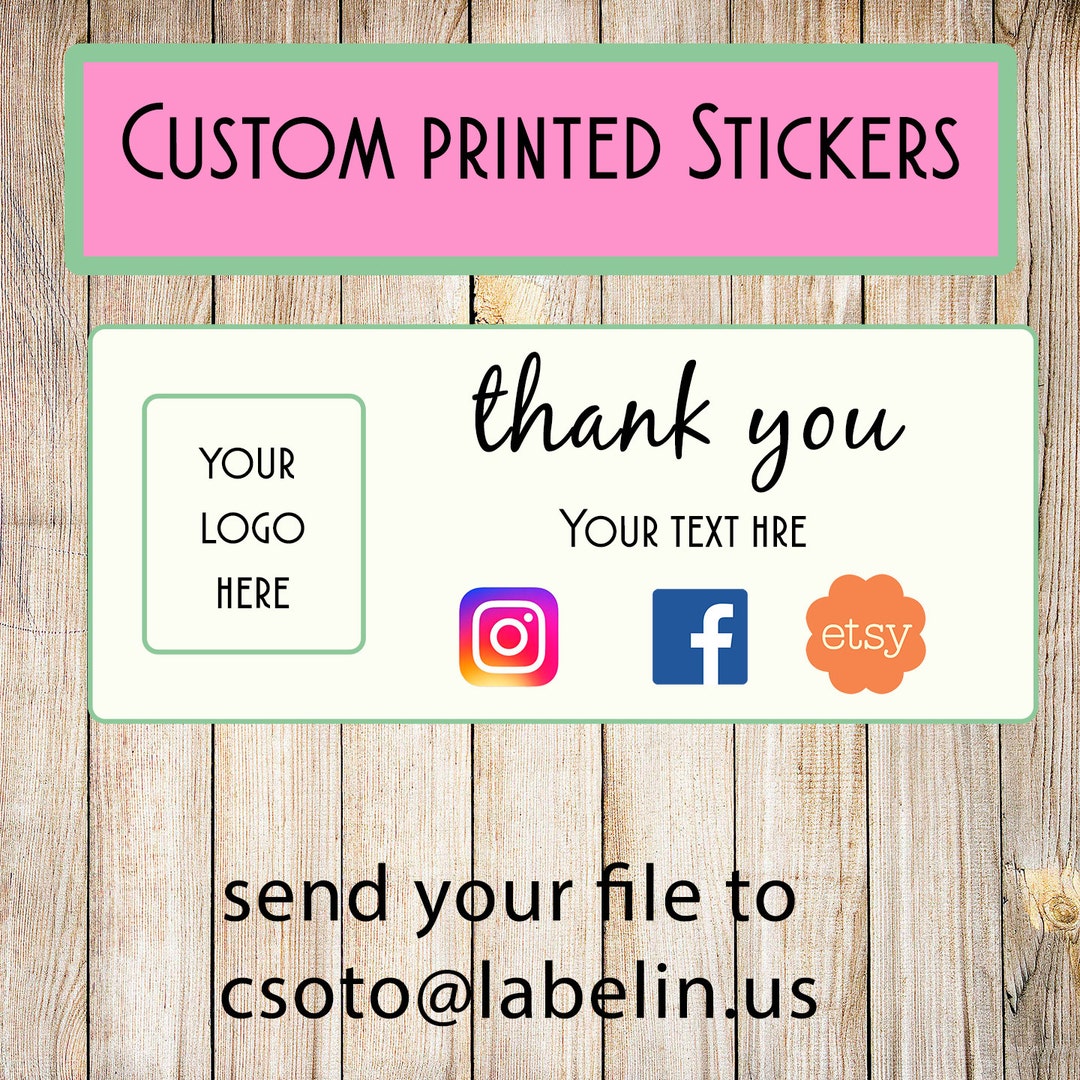 Logo Stickers,product Labels, Social Media Labels,thank You Stickers ...