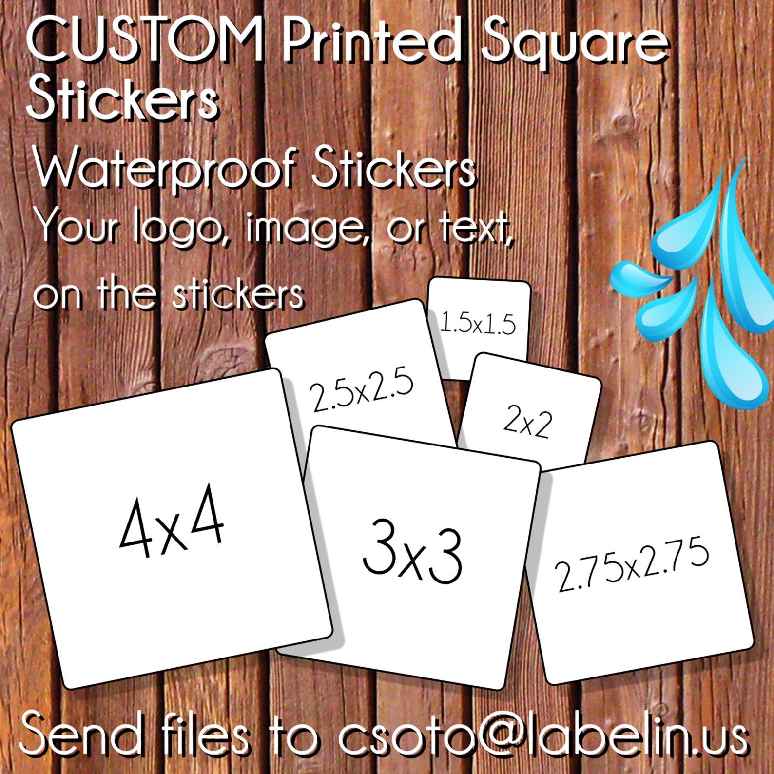 Waterproof Stickers Square Waterproof Labels Square - Etsy