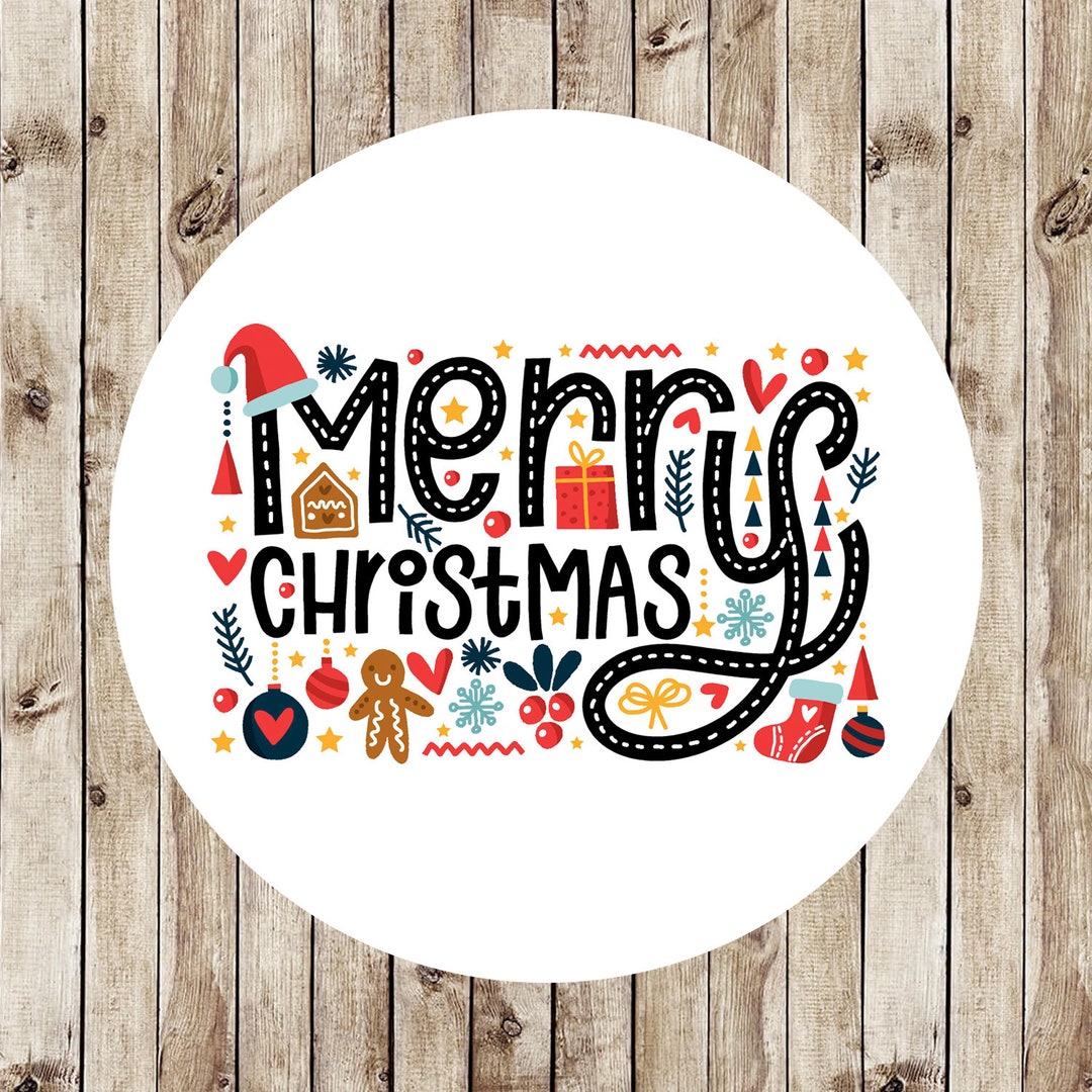 Christmas Labels, 24 Christmas Stickers, Cute Labels, Cute Christmas ...