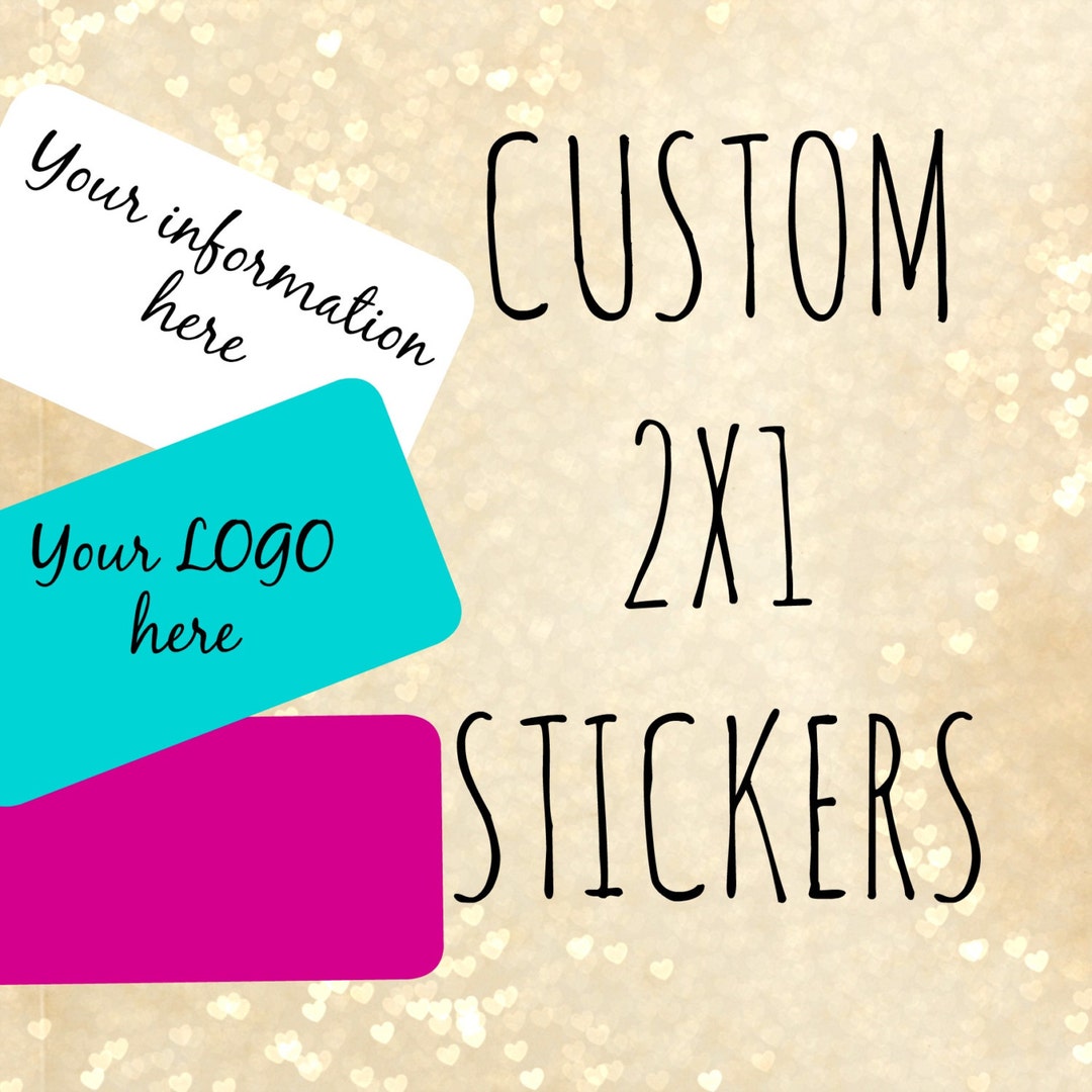 Custom 2x1 Product Labels, Personalized Logo Stickers - Etsy