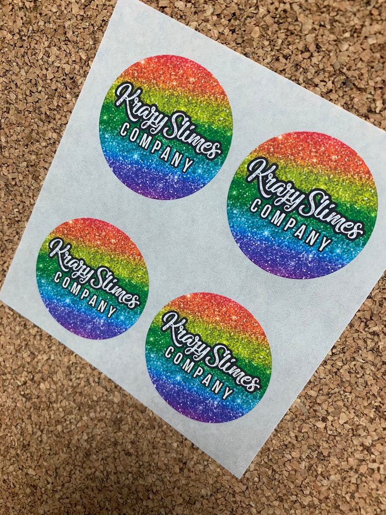 Glitter Labels Custom Glitter Stickers Not Real Glitter Etsy