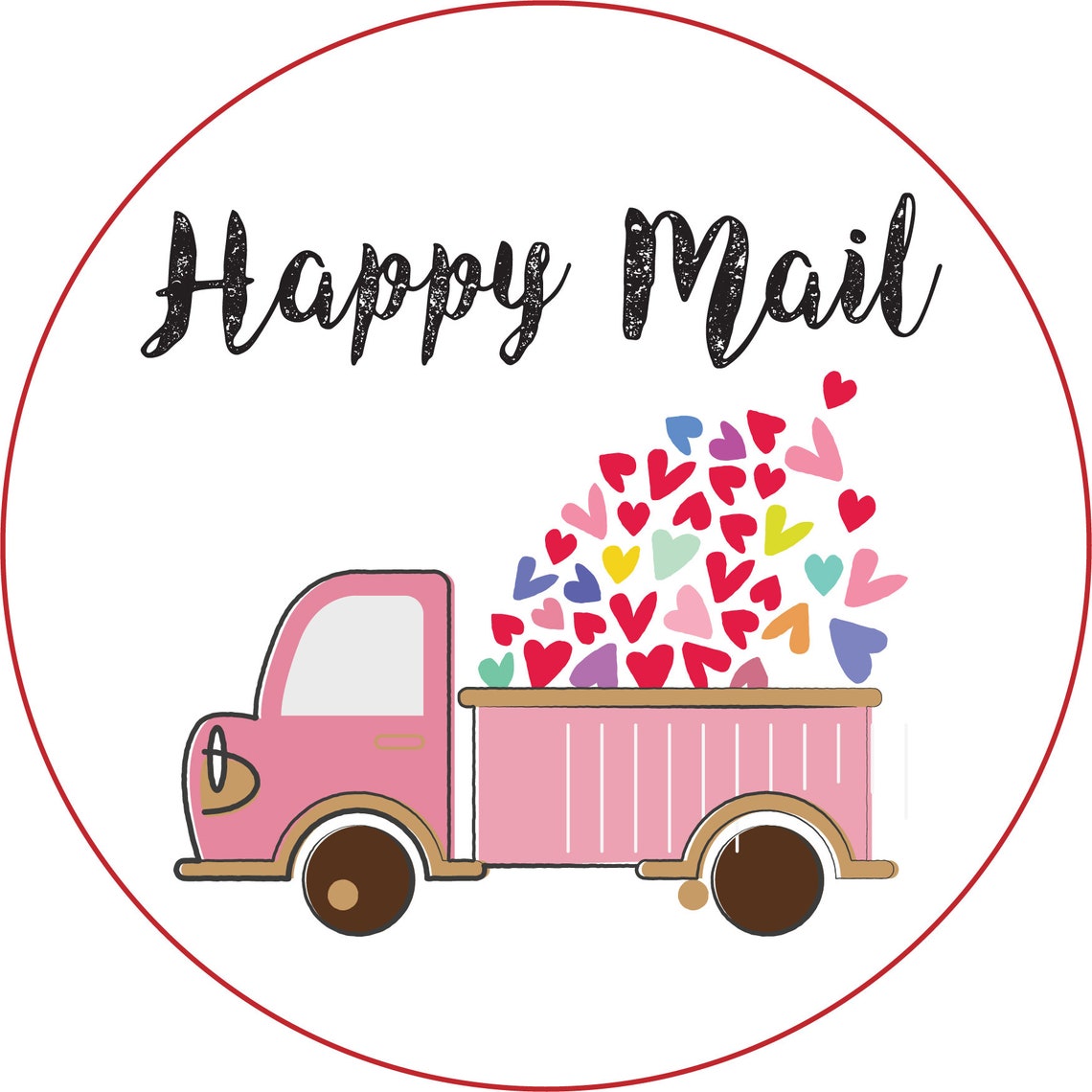 Happy Mail Labels Happy Mail Stickers Happy Mail Cute | Etsy