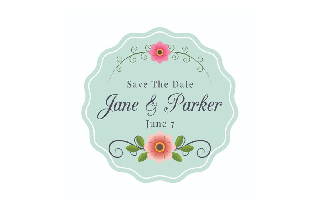 Save the Date Stickers, Save the Date Labels, Wedding Stickers, Wedding ...
