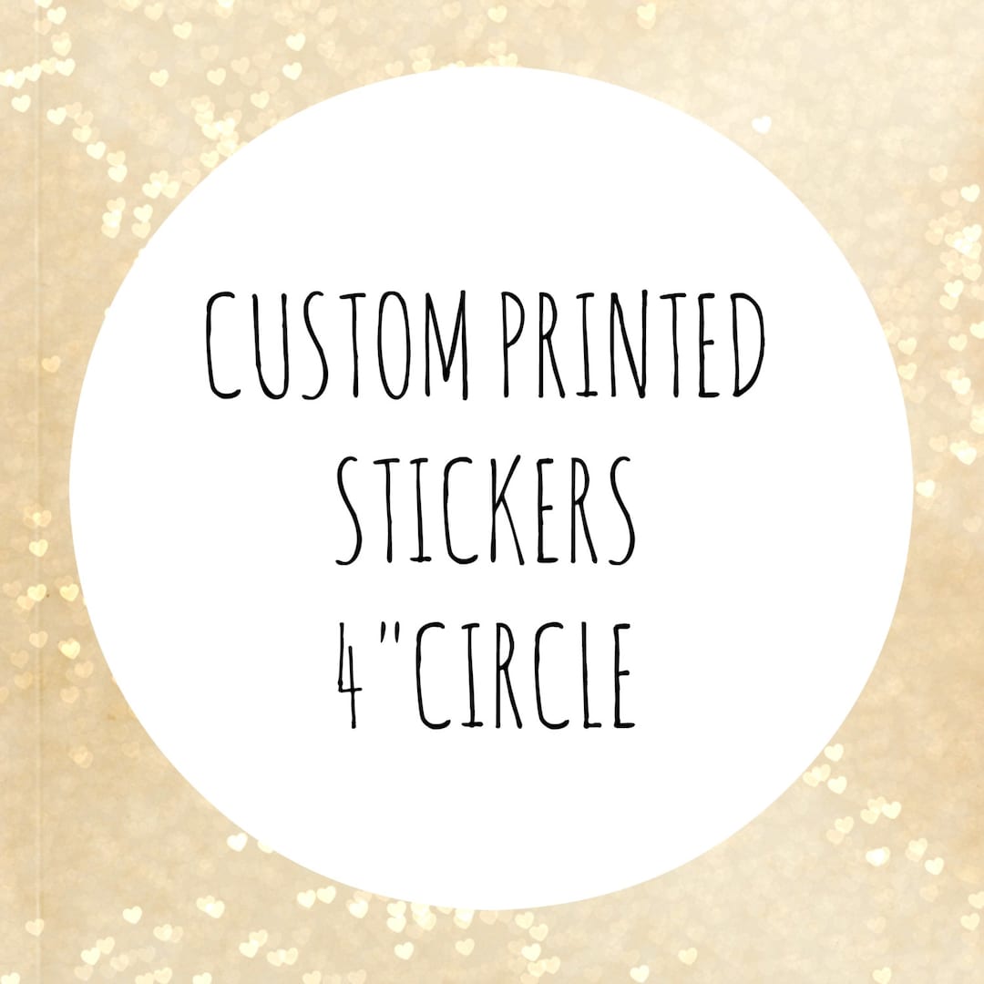 Custom 4 Inch Circle Bakery Stickers Personalized Glossy Labels for ...