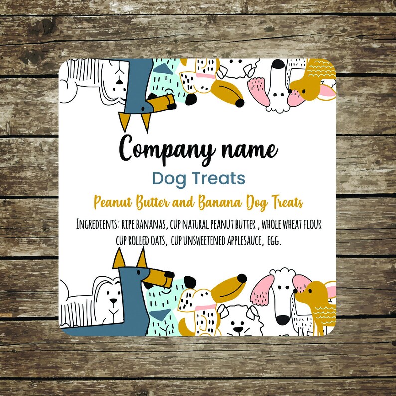 Custom Dog Treat Stickers - Personalized Pet Food Labels - Etsy