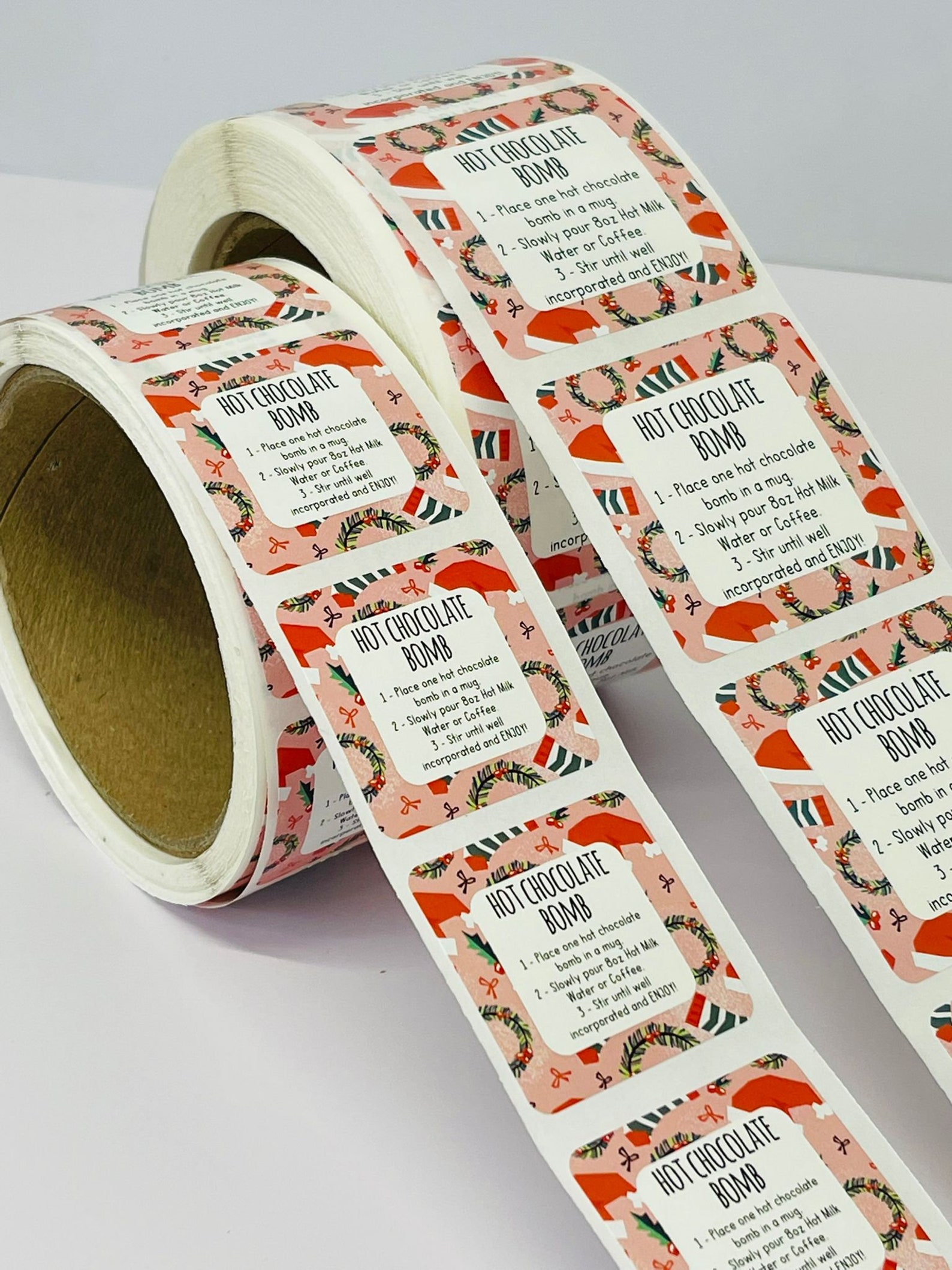 Christmas Hot Chocolate Bomb Instruction Stickers - Etsy