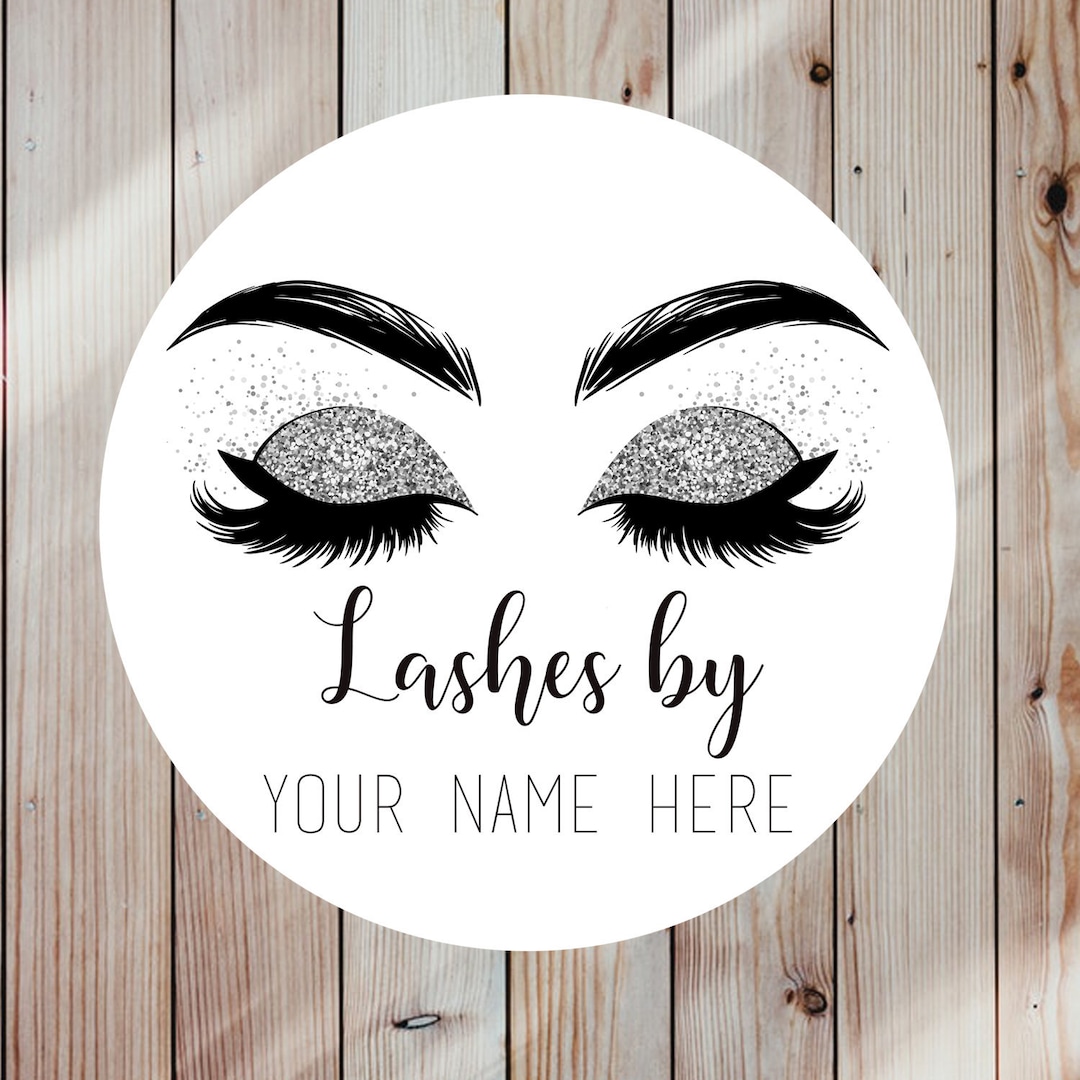 Circle Lashes Stickers , Custom Labels , Custom Stickers Personalized ...