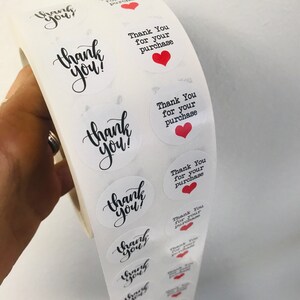 Cute Thank You Stickers, Thank You for Your Purchase, Thank You Labels ...