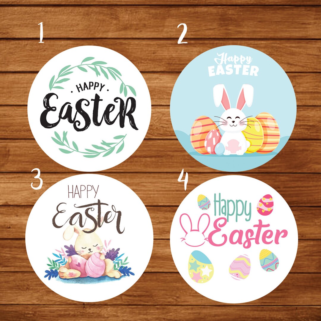Easter Labels, Happy Easter Stickers, Easter Stickers, Happy Easter ...