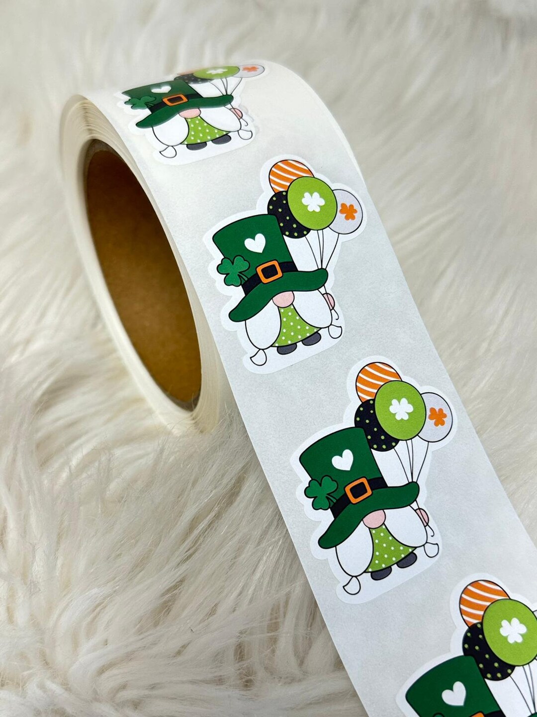 Happy St. Patrick's Labels, Gnome Labels, Green Gnome Stickers, Green ...