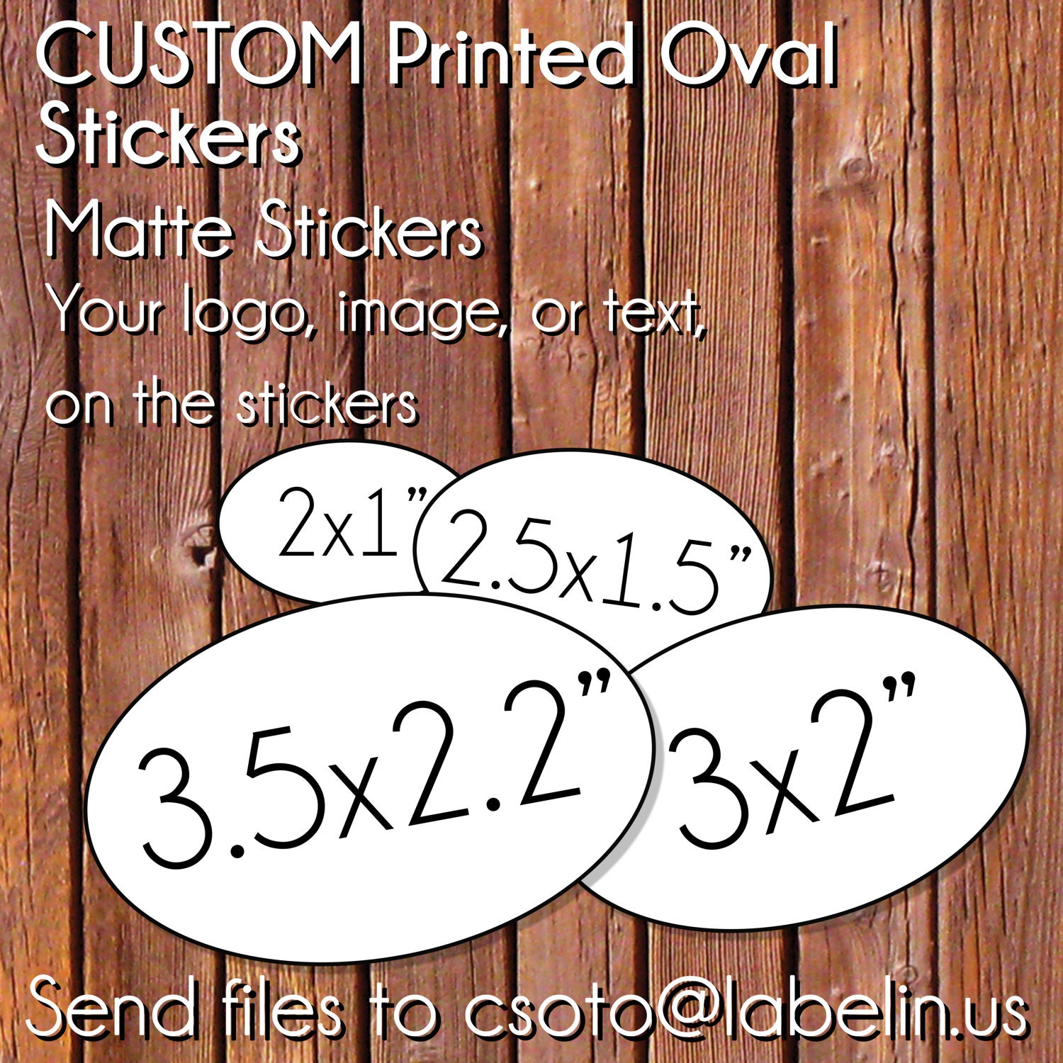 Custom Oval Labels Oval Stickers Oval Labels Customized | Etsy