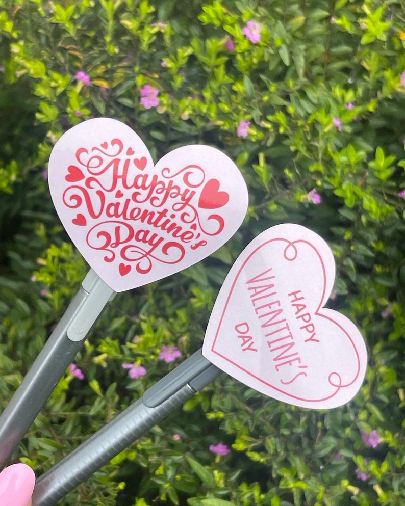 Heart Labels 2x2 Happy Velntine's Labels Heart Shape - Etsy