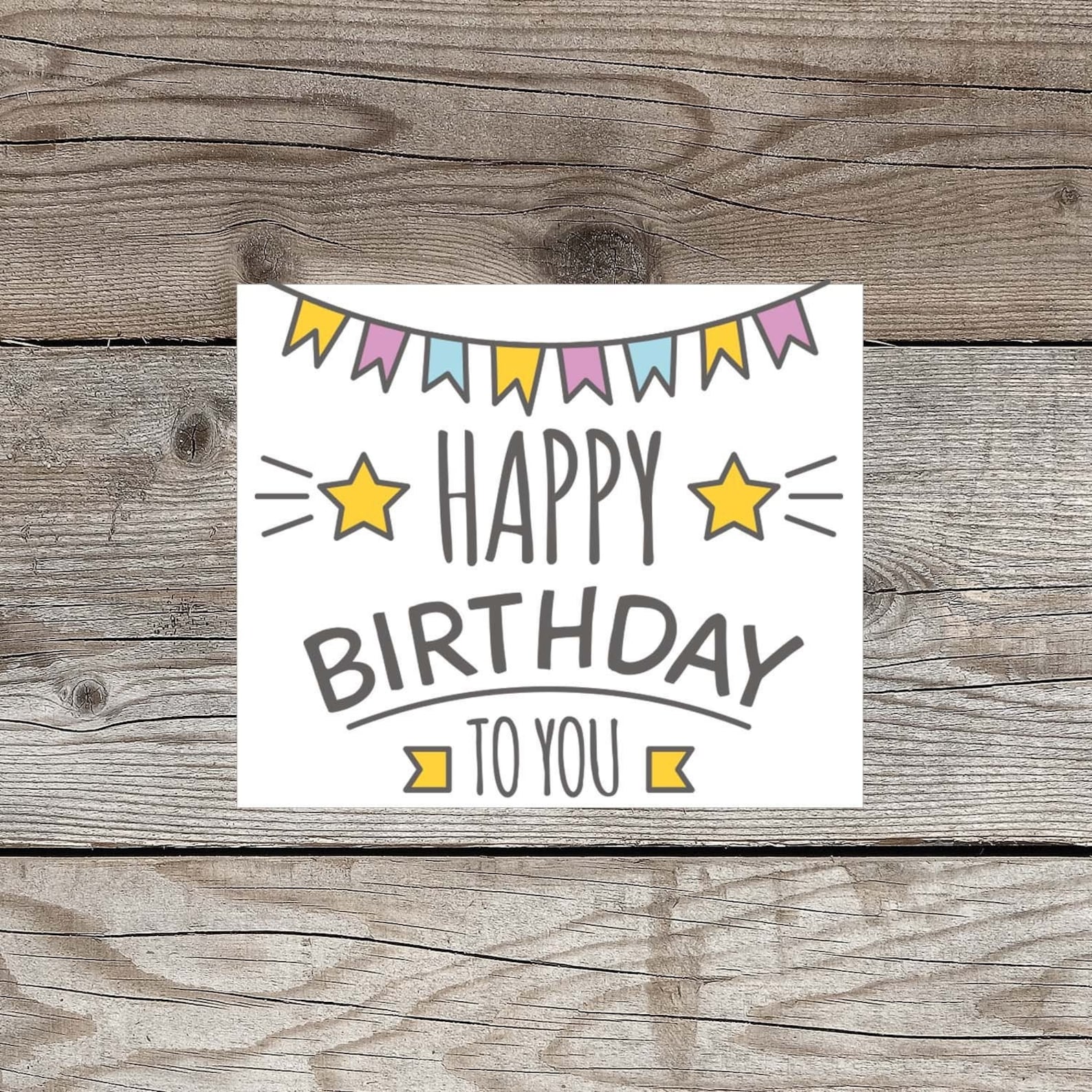 Happy Birthday Labels Happy Birthday Stickers Happy Birthday | Etsy