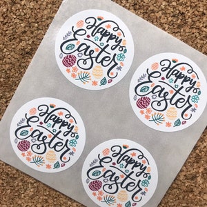 Happy Easter Labels, Happy Easter Stickers, Cute Easter Labels, Easter ...