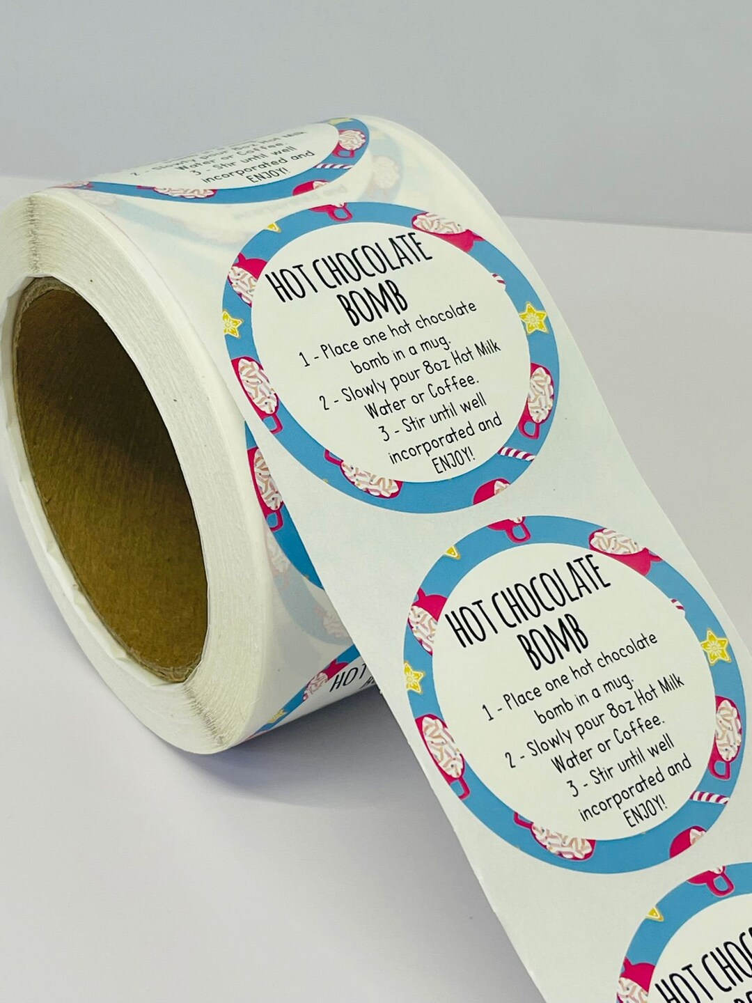 Christmas Hot Chocolate Bomb Stickers, Chocolate Bomb Stickers ...