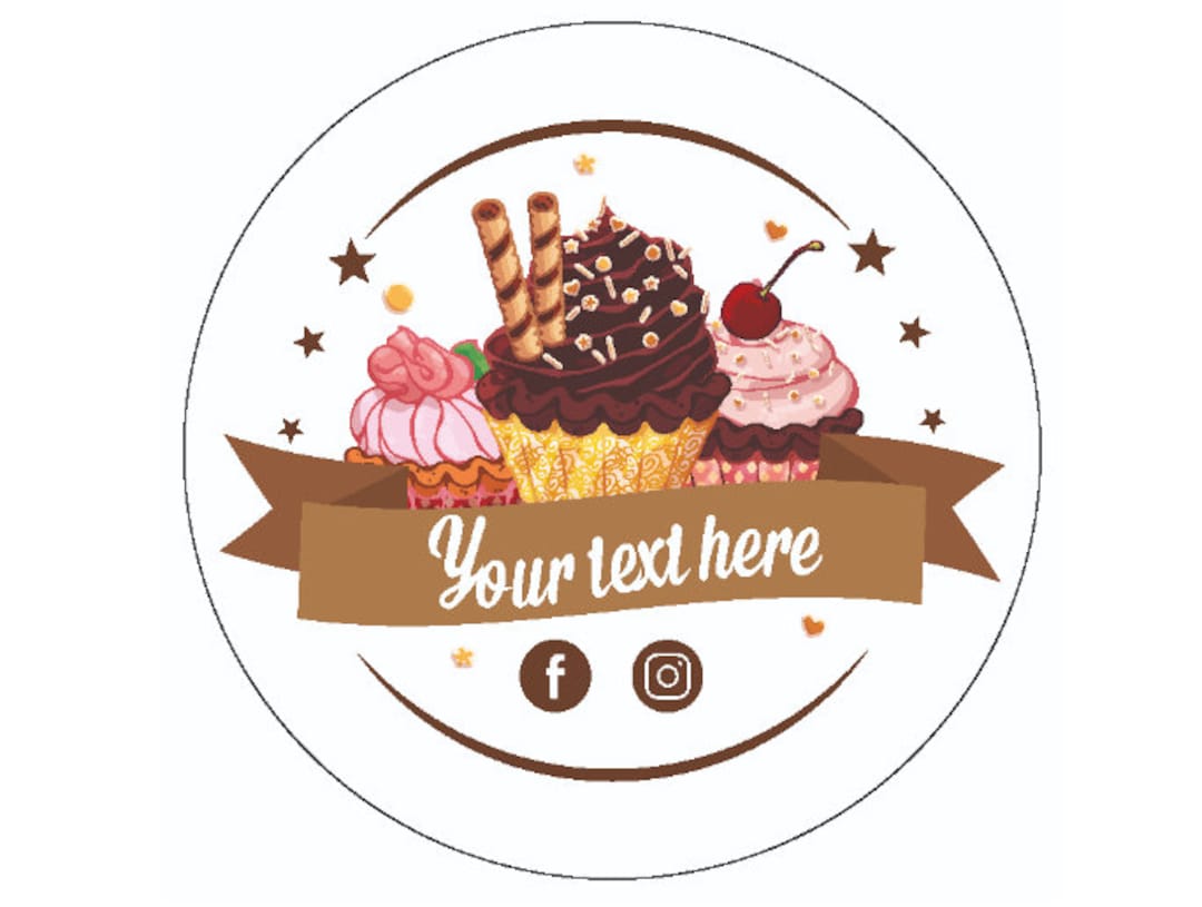 Circle Bakery Labels, Custom Labels, Personalized Stickers, Logo ...