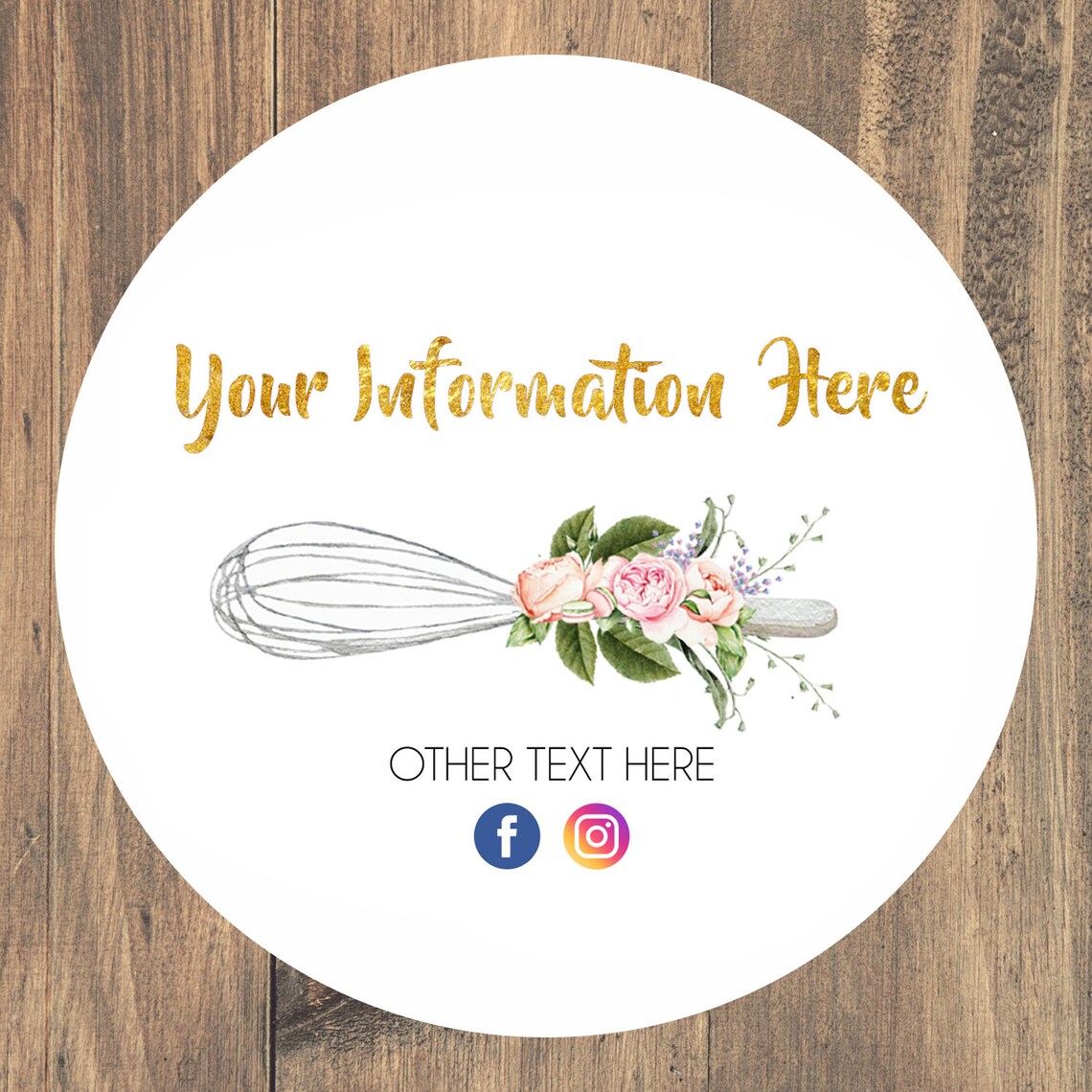 Custom Bakery Logo Stickers, Personalized Circle Labels - Etsy