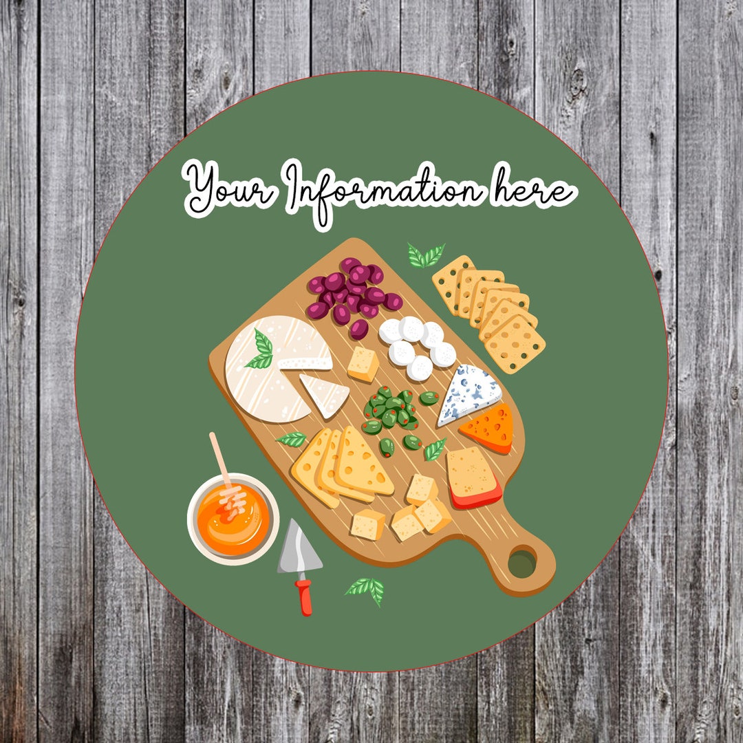 Circle Custom Labels,stickers, Packaging Labels, Charcuterie Labels ...