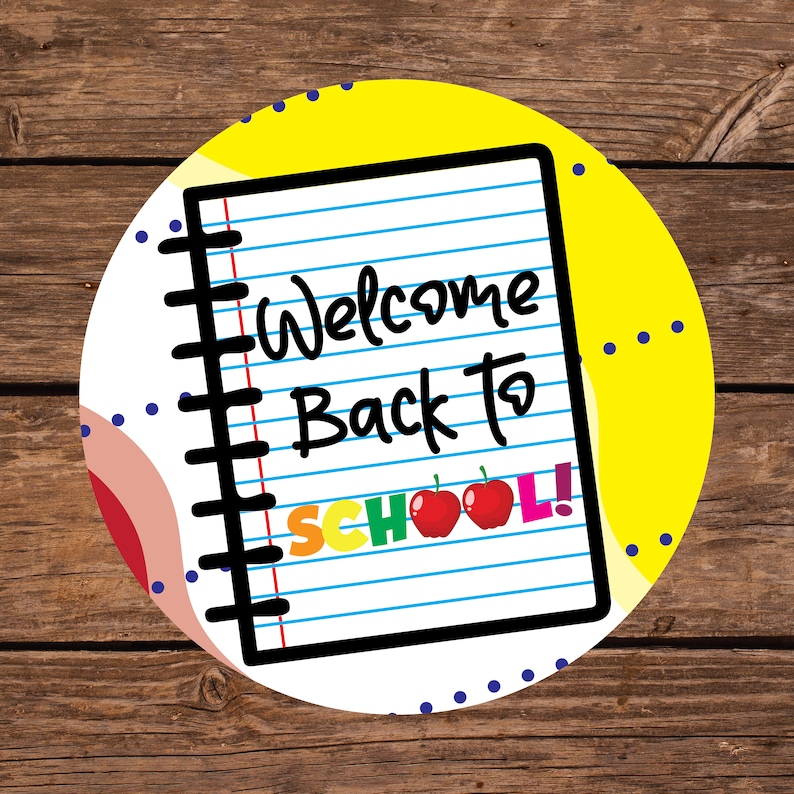 Cute Welcome Back to School Labels, Back to School Stickers, School ...