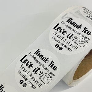 Social Media Labels, Snap It and Shared It, Small Business Labels ...