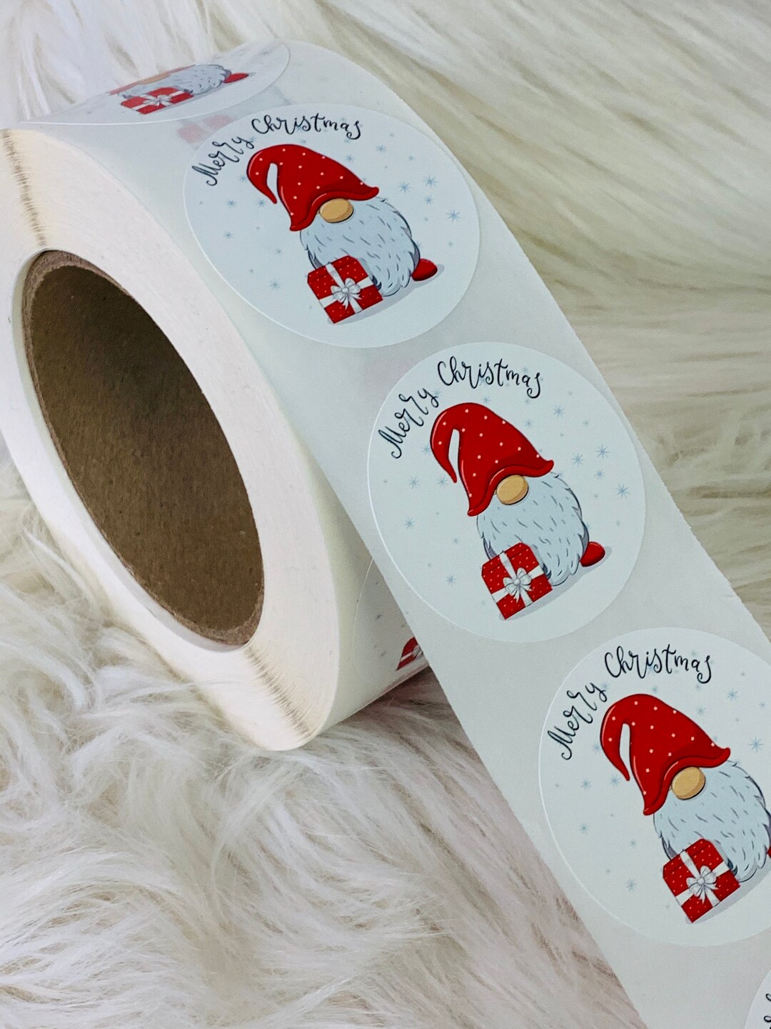 Merry Christmas Labels, Christmas Gnome - Etsy