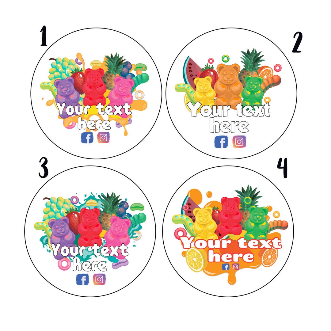 Circle Custom Labels, Chamoy Gummies Labels, Chamoy Stickers ...