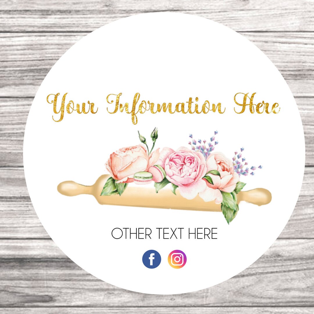 Circle Custom Logo, Logo Design, Custom Labels,custom Stickers, Bakery ...