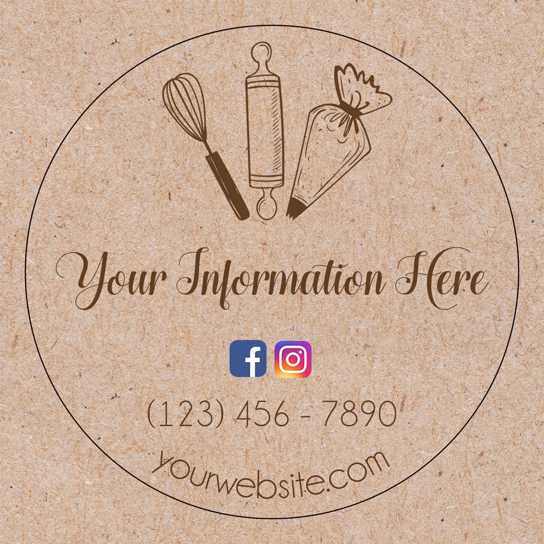 Custom Circle Stickers, Personalized Logo Labels, Bakery Packaging - Etsy
