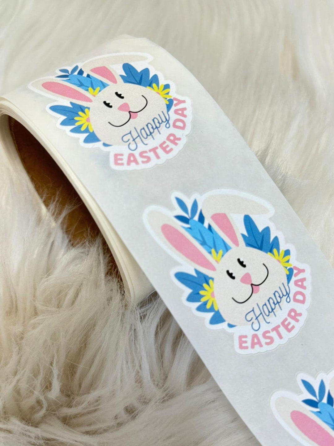 Happy Easter Labels, Easter Bunny Stickers, Easter Bunny Labels, Cute ...