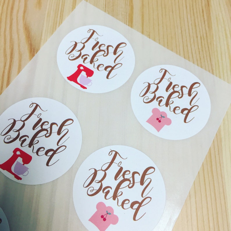 Fresh baked stickersbakery stickers custom labels custom | Etsy