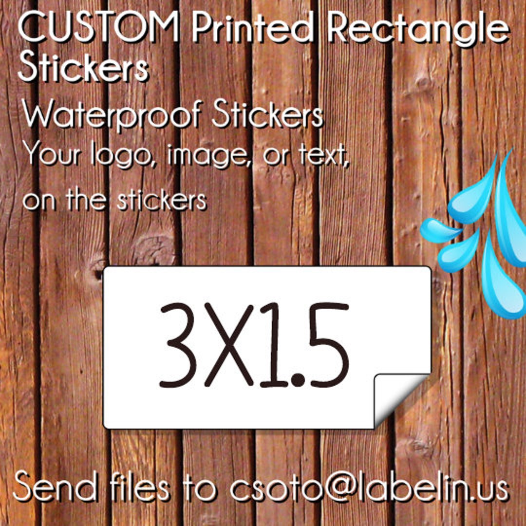 Rectangle Labels, Rectangle Stickers, Waterproof Labels , Cosmetic ...
