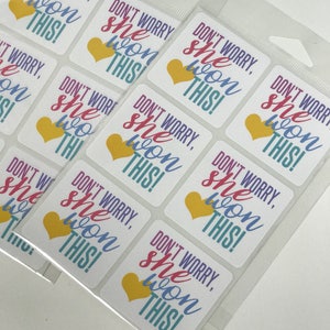 Don't Worry, She Won This! Stickers, Packaging Labels, 2x2 Squares - Etsy