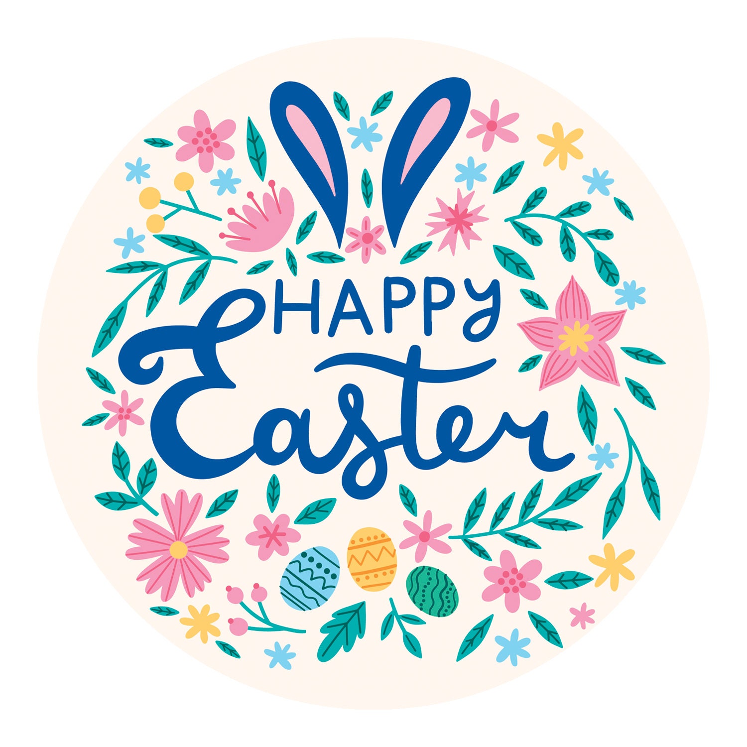 Easter Labels Easter Stickers Cute Bunny Labels Cute Easter - Etsy