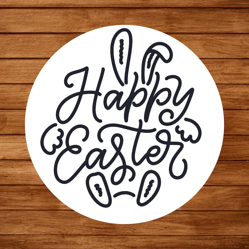 Happy Easter Stickers, Circle Paper Labels (24) - Etsy