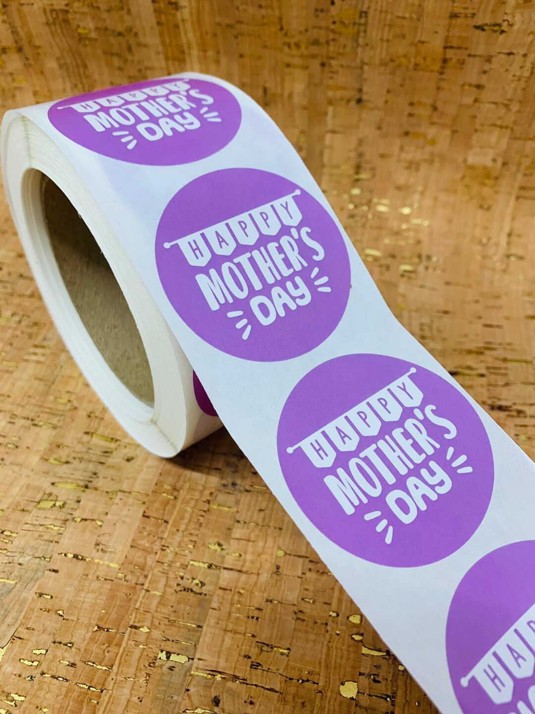 Purple Happy Mother's Day Labels, 2" Round Stickers (set of 24) - Etsy