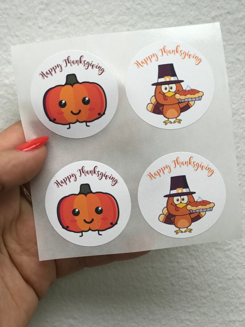 Thanksgiving stickers-thanksgiving labels happy thanksgiving | Etsy