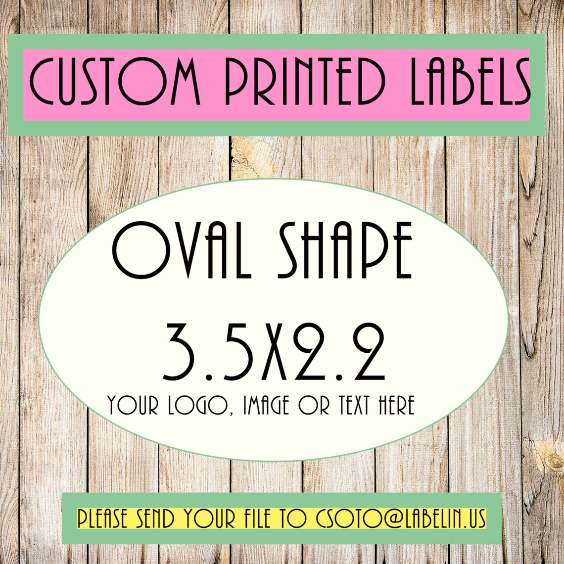 Oval Shape3.5x2.2 Custom Labels Custom Labels Custom - Etsy