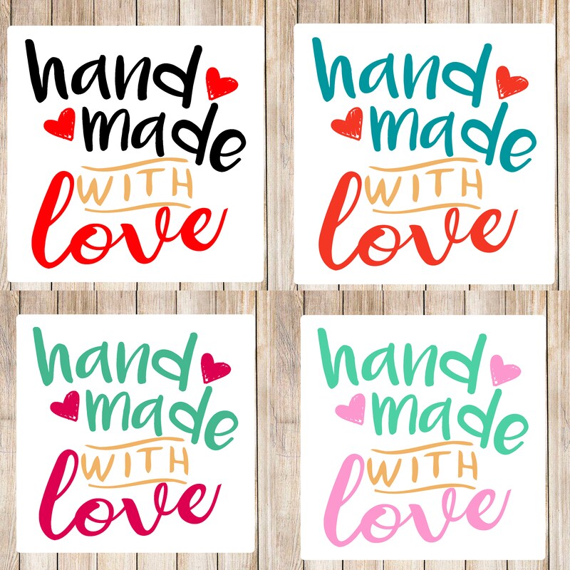 Hand Made With Love Stickers - Etsy