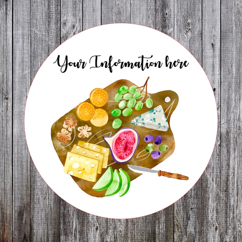 Custom Circle Charcuterie Labels, Logo Stickers, Packaging Labels - Etsy
