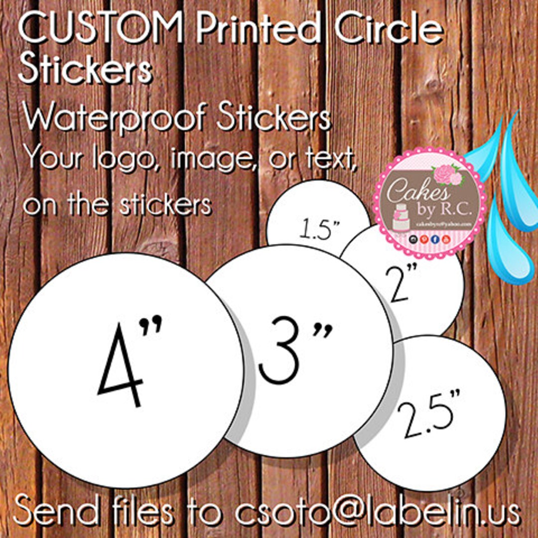 Custom Waterproof Circle Stickers: Logo BOPP Labels - Etsy